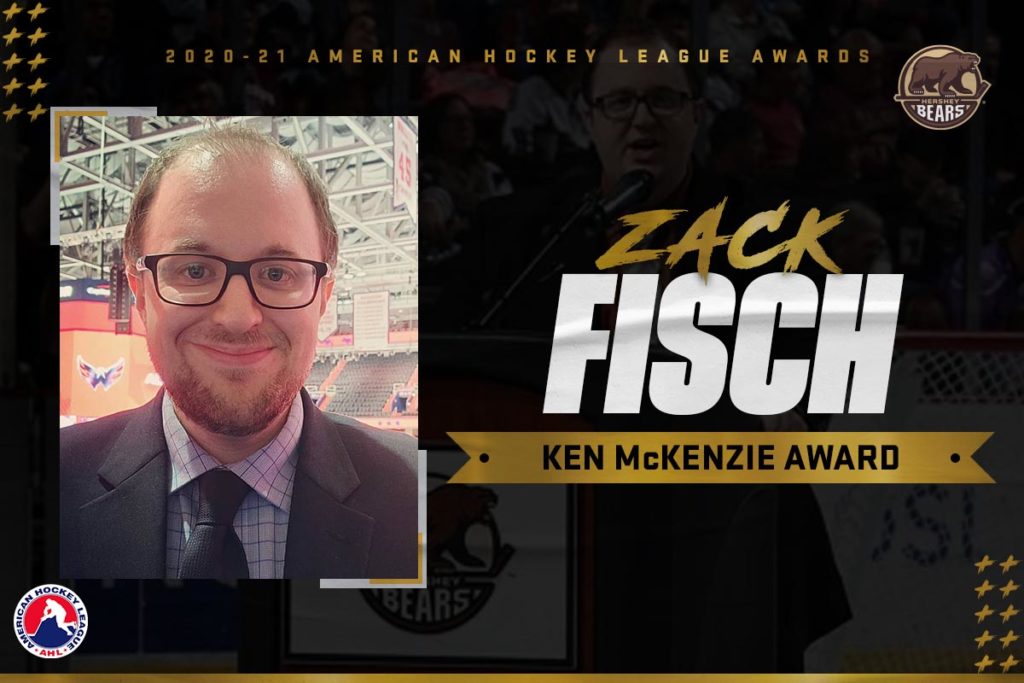 Bears’ Fisch honored with Ken McKenzie Award | TheAHL.com | The ...